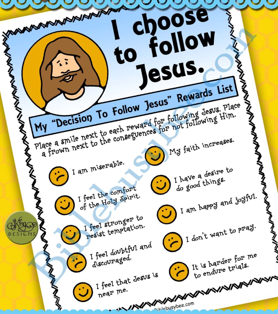 FOLLOW JESUS: My "Decision to Follow Jesus" Rewards List - Bible study ...