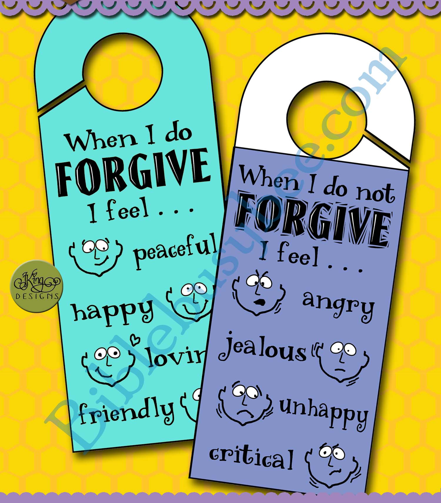 FORGIVE OTHERS: Feelings of Forgiveness fill-in-the-face doorknob ...