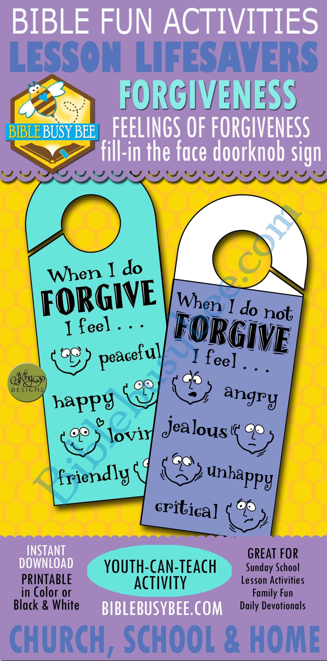FORGIVE OTHERS: Feelings of Forgiveness fill-in-the-face doorknob ...